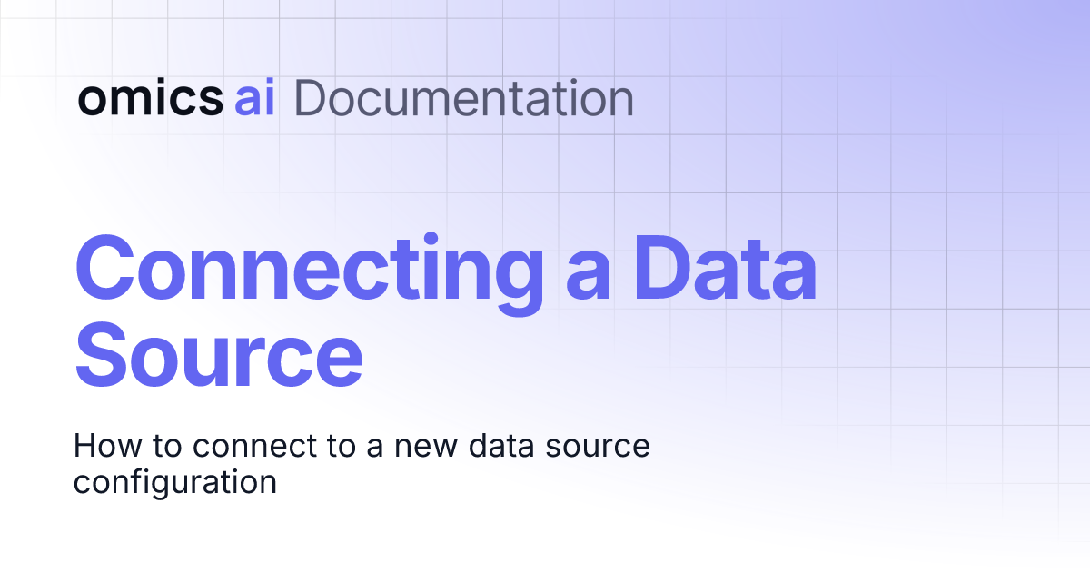 Connecting A Data Source Documentation