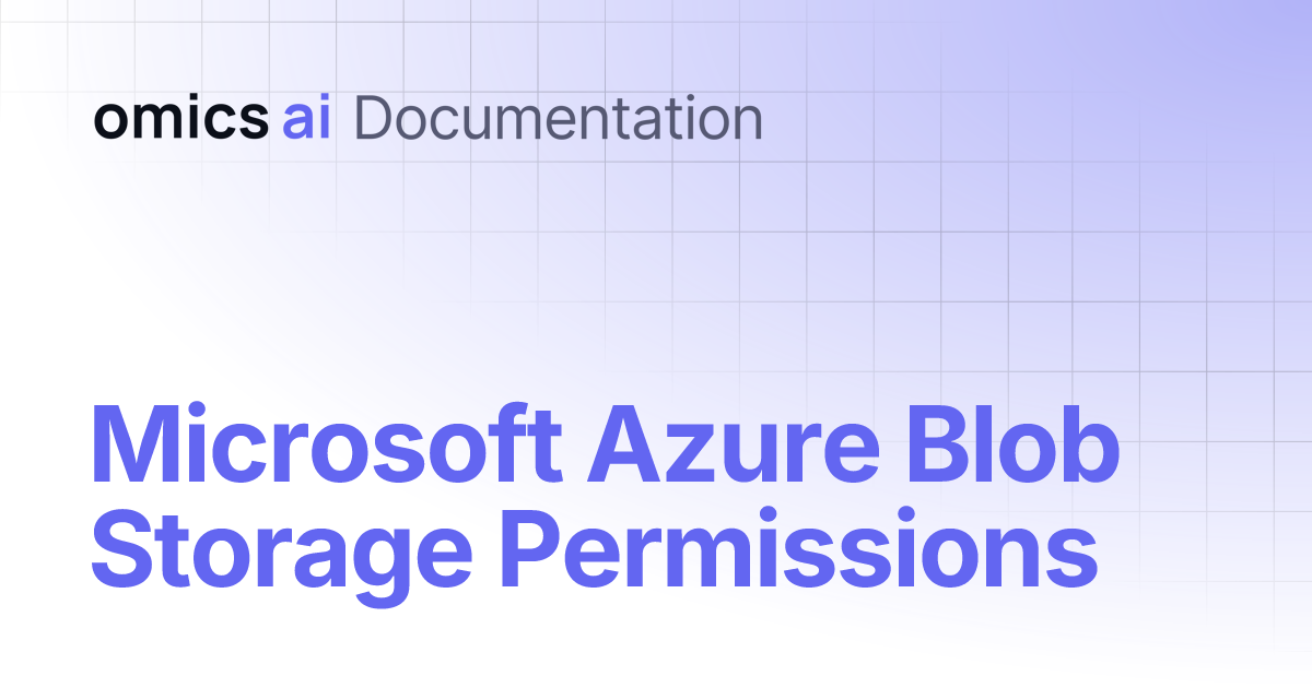 Microsoft Azure Blob Storage Permissions | Documentation