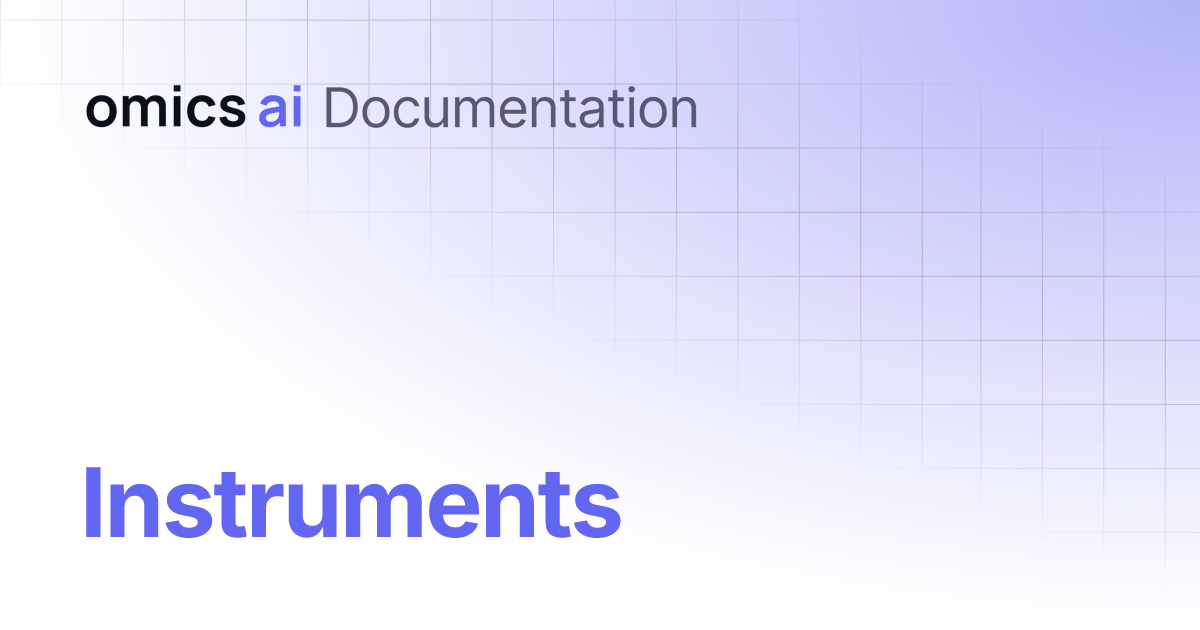 Instruments | Documentation