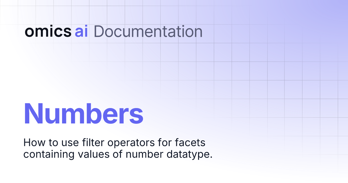 Numbers | Documentation